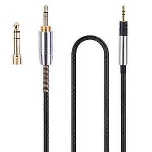 Momentum 2 Cable Compatible with Sennheiser Momentum, Momentum 4, Momentum 3, Momentum 2, HD1 On-Ear/Over-Ear Headphones 6.6ft Audio Cable with 6.35mm Adapter