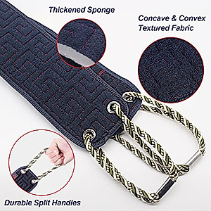 Exfoliating Back Scrubber for Shower, Double-Sided Back Scrub Washcloth with Handles, 38 Inches Body Exfoliator Bath Tool to Clean Your Body Deeply for Men & Women Skin Care