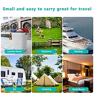 Retractable Car Carrying Camping Drying Portable Clothesline, 10 Clothespins, Home Use Hole-Free Clothesline for Traveling, Car Carrying, Outdoor Camping