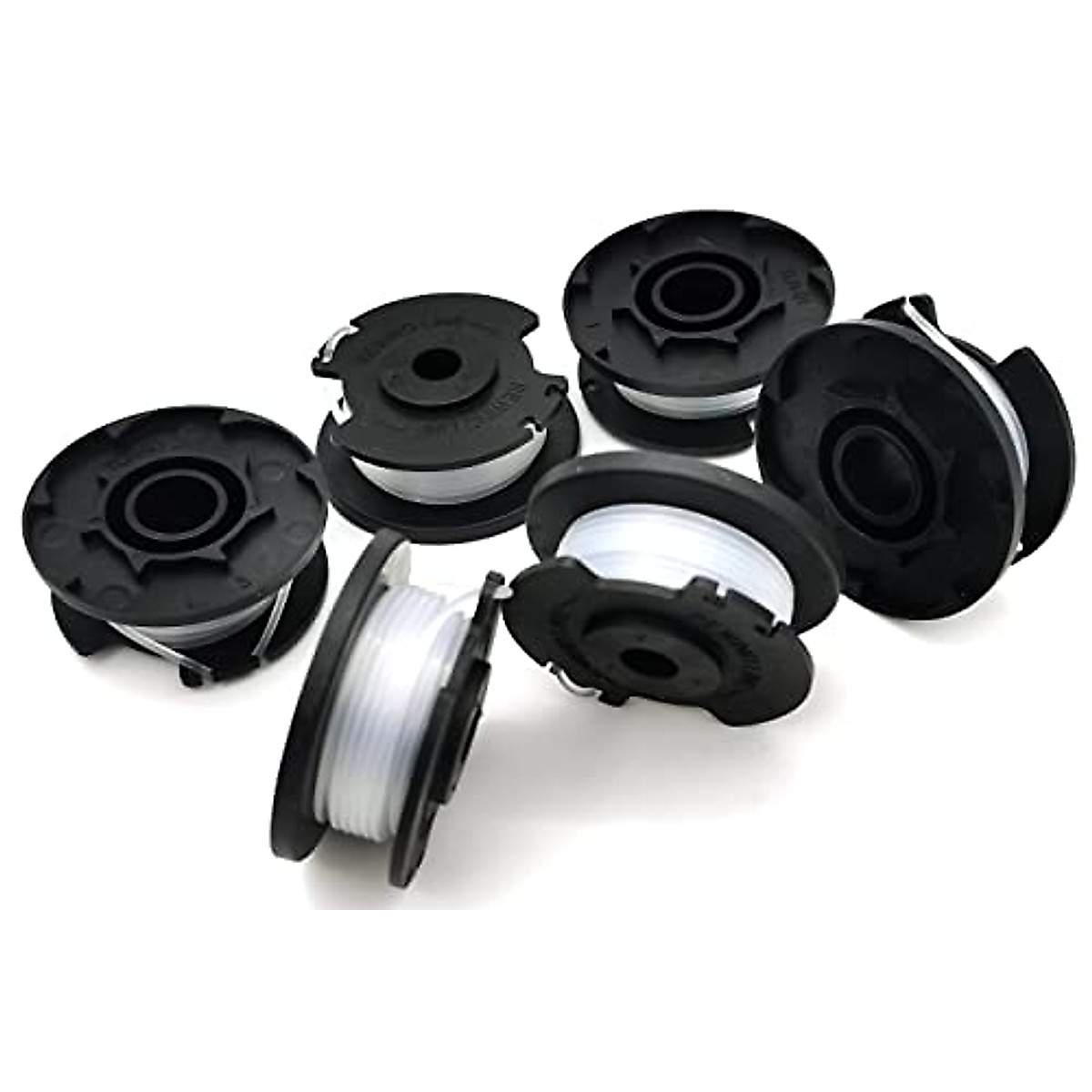 QUASION Weed Eater String for Hyper Tough HT-19-401-003-06 & HT-19-401-003-07,String Trimmer Line 0.065" 16 Feet,20V Max Weed Eater Spool Replacement,6 Pack