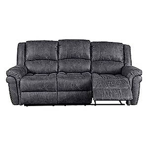 Hawthorne Collections Socorro Reclining Reclining Sofa - Gray