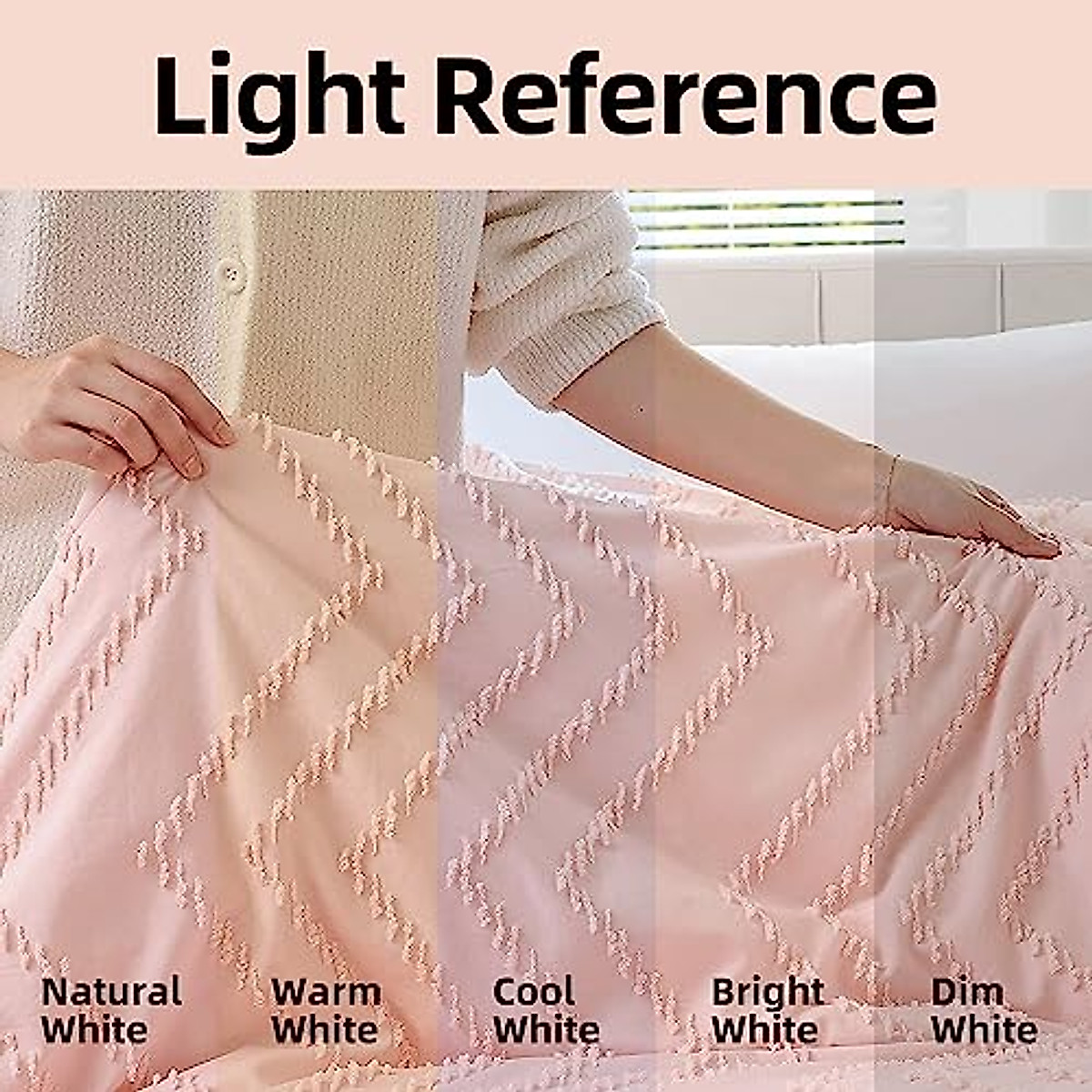 YIRDDEO Pink Comforter Full Size 3Pcs, Boho Comforter Set Full Pink Farmhouse Bedding Sets Queen, Vertical Tufted Comforter, Lightweight Neutral Blush Boho Bed Set (1 Comforter, 2 Pillowcases)