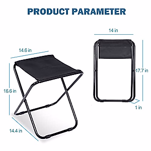 YSSOA Folding Camping Stool, Portable Collapsible Camp Stool, Folding Foot Rest for Lightweight Compact Chair, Foldable Footstool Ottoman for Outdoor Hiking Backpacking Fishing Picnic Barbecue BBQ