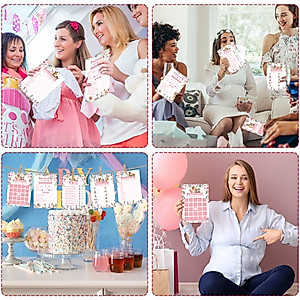 145 Pieces Woodland Baby Shower Game Floral Forest Animals 5 Games Set Funny Baby Shower Games Activities with 20 Pencils for Girls Boys Include Baby Descriptions and Wishes, Guess Who, Bingo Game