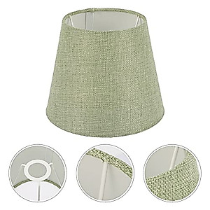 Replacement Barrel on Light Tapered,lampshades Bulb Decorative Office Cm Shade, Shade: Pendant Bedroom Green Room Linen Clip Lampshade Small Desktop Chandelier Lamp