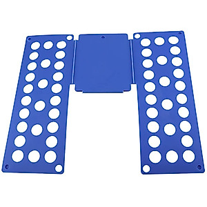GLOGLOW Clothes Folder, 3 Steps Fast Efficient Folding Board T Shirt Folder Assemblable Clothing Folders Boards for Pants Towels Shirt Folder Clothes (Blue)