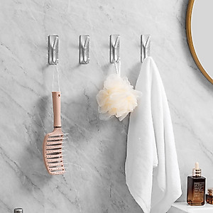 Paoli Heavy Duty Self Adhesive Hooks - Sturdy self Adhesive Hooks for Home, School and Office Easy to fit and Remove （ Black ，Set of 4）