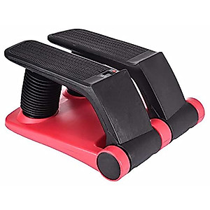 E-Found Stepper Climber Fitness Machine, Air Stair Climber Stepper Machine, Cardio Training Step Climber Machine Adjustable Fitness Exercise Machine Resistance Bands, Comfortable Foot Pedals