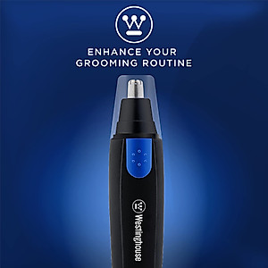 Westinghouse Nose Hair Trimmer for Men Precision Nose Trimmer for Men Professional Men's Nose and Ear Trimmer Stainless Steel Blades Lightweight and Travel Ready