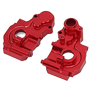PenRux RC Rear Main Gear Cover, Durable Practical Rear Gear Box Housing Cover High Accuracy Lightweight for 1/18 RC Car (Red)