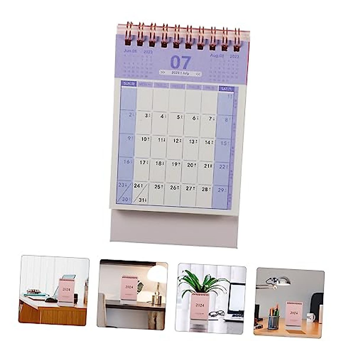 Didiseaon Easel Calendar 2024 Office Supplies Desk Calendar Daily Schedule Planner Mini Monthly Calendar Desk Pad Calendar To- Do Decor 2024 Desktop Calendar Scroll Simple Clamshell Paper
