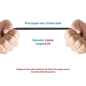 PixelMan Backup Camera Extension Cable,6.5ft 4 Pin Male to Female Rear View Camera Extension Cord for Dash Cam Mirror Cam Rearview Camera,Reverse Camera Wire for Car Pickup Truck SUV Van RV Trailer