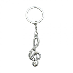 SenseYo 10 Pcs Musical Note Key Chain Metal Music Symbol G-Clef Key Ring Keychain Trinket