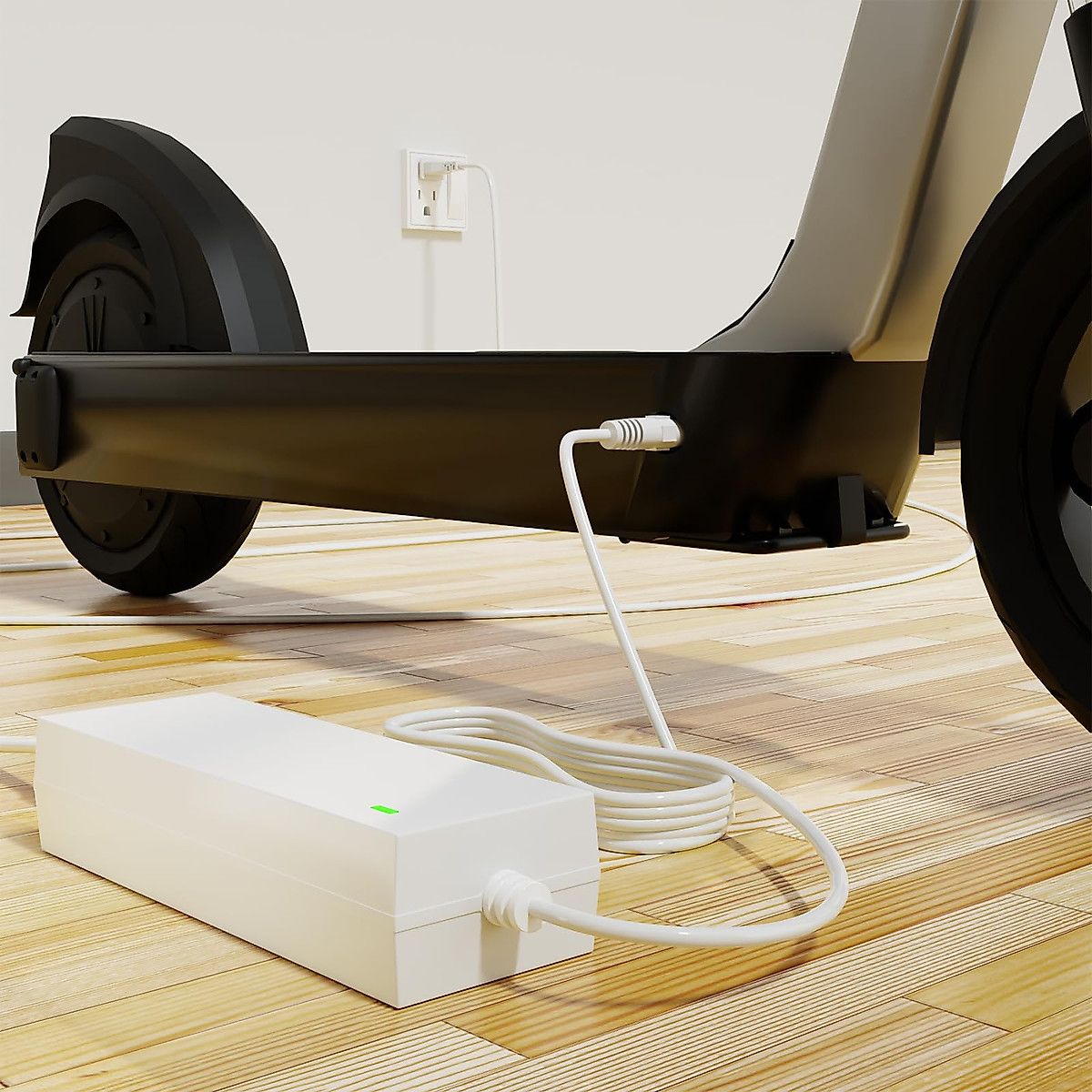 42V 2A Charger for 36V Bike Lithium Batteries. for Jetson, Gotrax and All Brands of 36V Electric Scooter Lithium Batteries, 5.5 * 2.5 1 Claw Universal Charger (White)