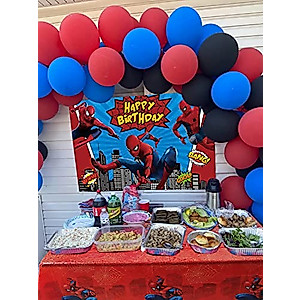 His Amazing Friends Birthday Party Decorations Spider Birthday Decorations Plates,Cups,Tablecloth,Superhero Party Decorations for 20 Guests