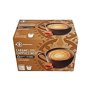 Barissimo Cappuccino Coffee Cocoa Pods 2 Pack K-Cup Compatible (Caramel Cappuccino And French Vanilla Cappuccino)