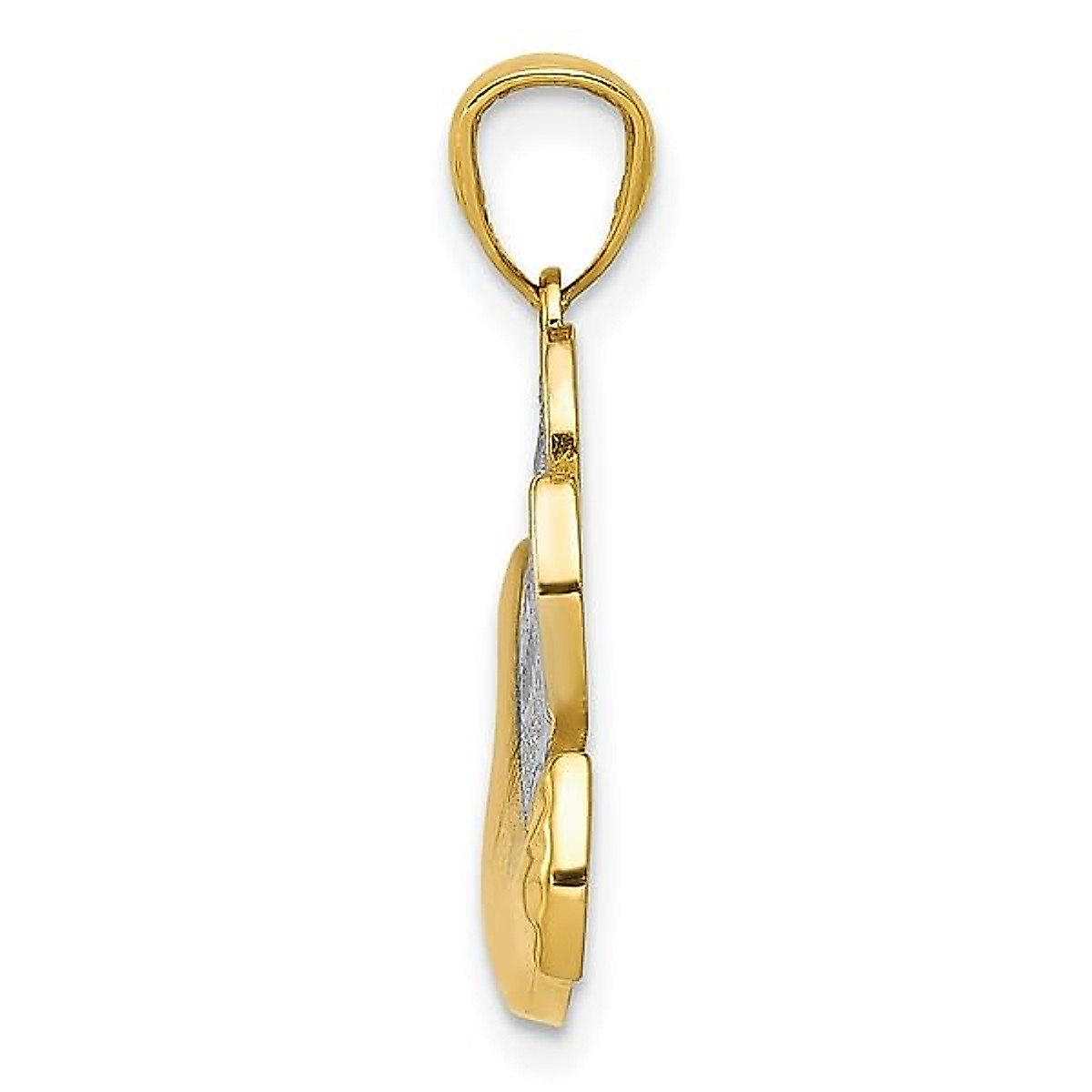 IceCarats 14K Yellow Gold Peace Dove Symbol Love Holy Spirit Bird Necklace Religious Pendant Christian Charm Only