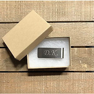 Custom engraved Money Clip initials name word wallet