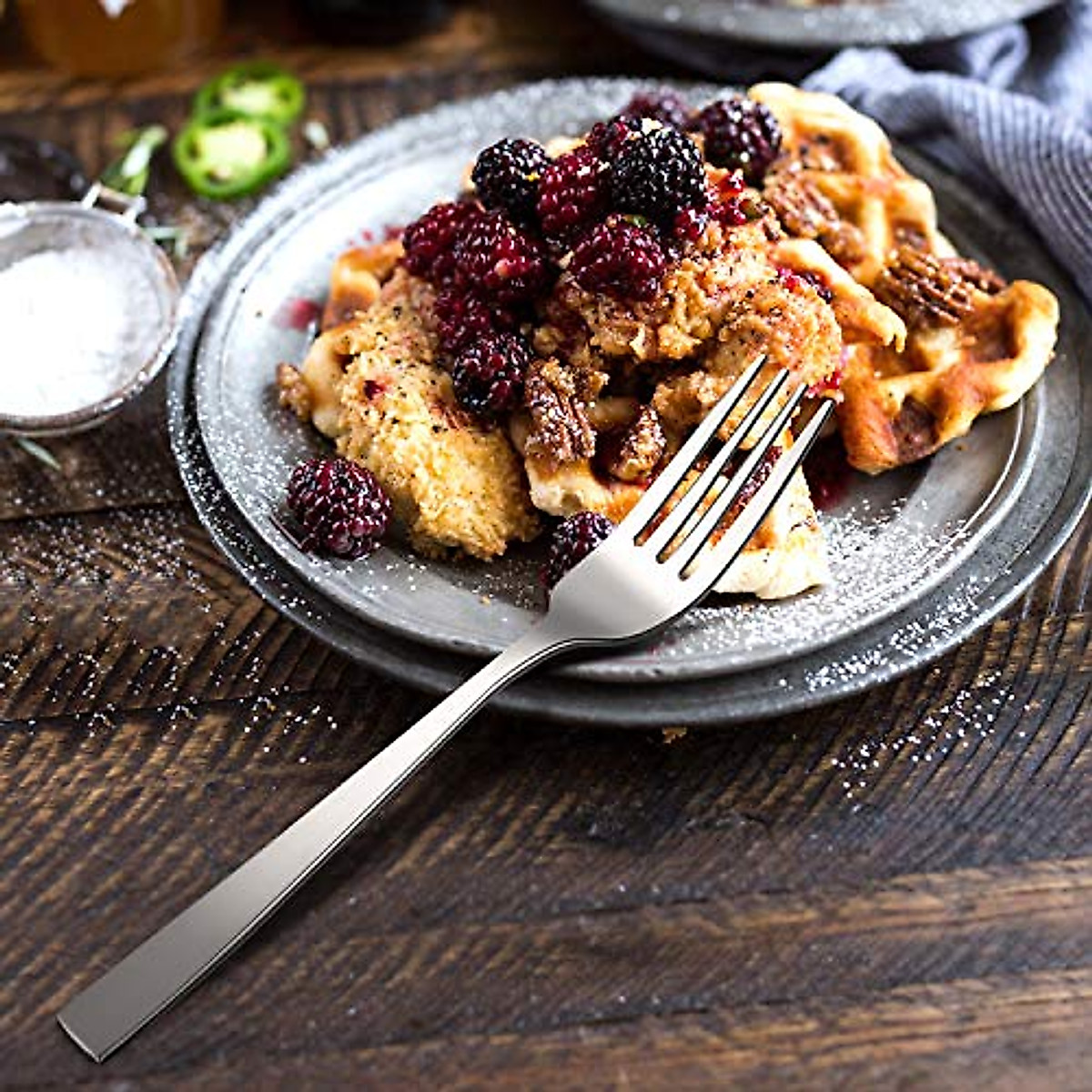 Hiware 12-piece Dinner Forks, Extra-Fine Stainless Steel Forks for Home, Kitchen or Restaurant, Mirror Finish, Dishwasher Safe, 8 Inches