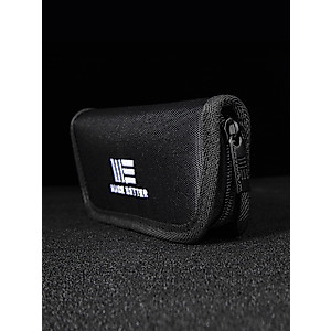 WeKnife Nylon Utility Knife Pouch - Compatible with 2 Knives for Carrying Folding Pocket Knives and Accessories - Includes A Polishing Cloth and Stickers WE-01 Black