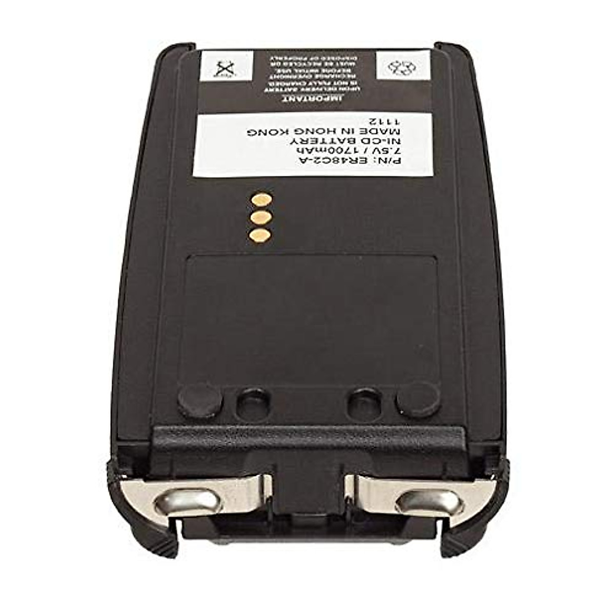 Battery Compatible with Harris XG-25 Rechargeable Two Way Radio 7.5v 1700mAH Ni-CD