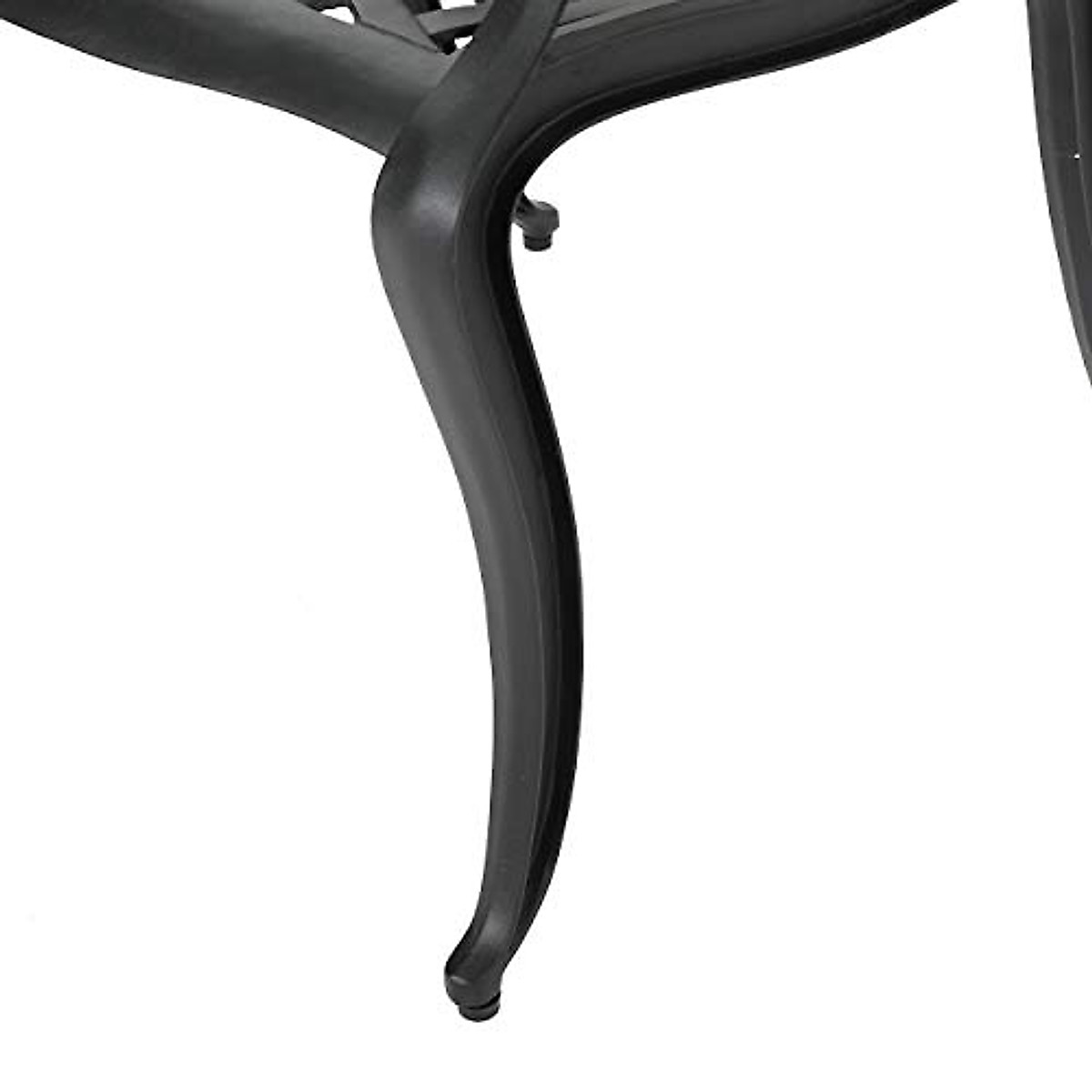 Christopher Knight Home Cayman Outdoor 6-Seater Cast Aluminum Dining Set, 7-Pcs Set, Black Sand