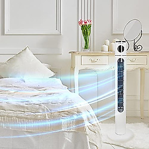 Westinghouse 42'' Tower Fan with Remote and Digital Control Panel - 80° Oscillating Function - with LED Multicolored Display