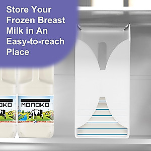 Freeze Organizer and Tower for Breastmilk Storage Bags, Milkybox First-in First-Out Container Storing System with Quick-Freeze Tray to Freezing Breastmilk, Reusable and Breastfeeding Essentials