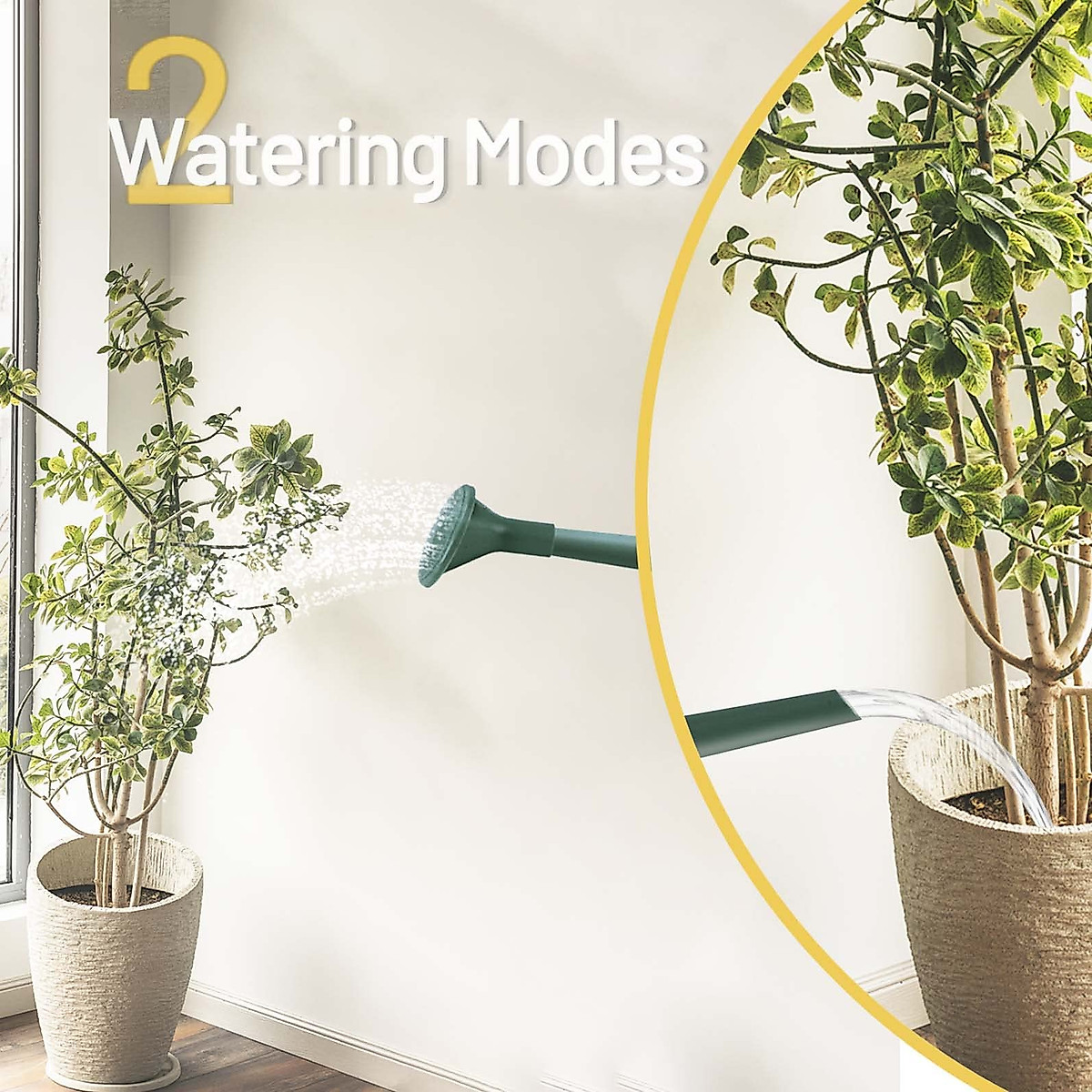 Watering Can for Indoor Plants, Small Watering Cans for House Plant Garden Flower, Long Spout Water Can for Outdoor Watering Plants 1.8L 1/2 Gallon