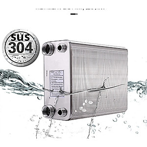 KK5 Brazed Plate Heat Exchanger Water to Water with Copper and SS304 Stainless Steel Plates for Floor Heating, Water Heating, Snow Melting