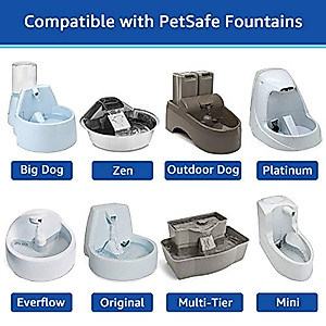 MyfatBOSS Charcoal Water Filter, Replacement Carbon Filters (2-Chamber) Dog and Cat Water Fountain Filters Compatible with Drinkwell Pet Fountain, 12 Filters