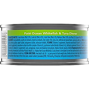 Purina Friskies Pate Wet Cat Food, Ocean Whitefish Tuna, 5.5 OZ Cans (12-Count)