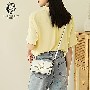 LAORENTOU Cow Leather Small Crossbody Bags for Women Crossbody Handbags Phone Purse Mini Shoulder Bags Clearance