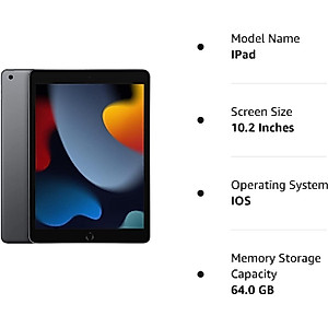 Apple 2021 iPad (10.2 inch, Wi-Fi, 64GB) - Space Gray (Renewed Premium)