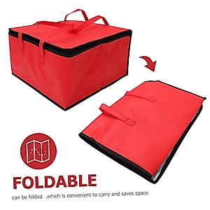 NOLITOY 4pcs Seafood Storage Bag Insulated Grocery Bags Catering Bags Insulated Thermal Food Carrier Hot Bag Insulated Pizza Bag Shopping Portable Non-woven Fabric Takeaway Box