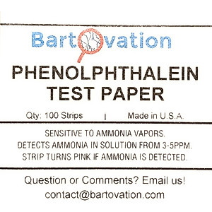 Refrigerant Test Strip for Ammonia Gas Leak Detection [Vial of 100 Paper Strips]