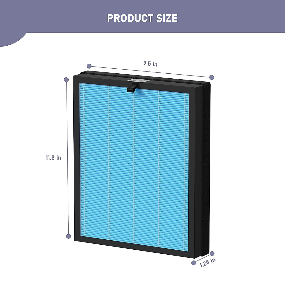 Ontheone MKD05 True HEPA Air Filter Replacement Compatible with MKD05 Air Cleaner Purifier, True HEPA Filter with Activated Carbon Filter, 2 Pack Blue