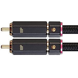Monoprice - 138076 Male RCA Two Channel Stereo Audio Cable - 3 Feet - Black, Gold Plated Connectors, Double Shielded with Copper Braiding - Onix Series
