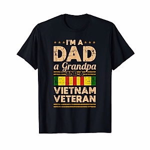 Dad Grandpa Vietnam Veteran Vintage Shirt Men's Gift T-Shirt