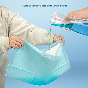 Best Pet Supplies Puppy Pads - Disposable, Dog Training Potty, Super Absorbent Baby Blue Puppy Pee Pads for Dogs (100 Count)