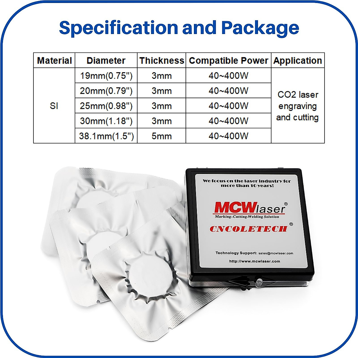 CNCOLETECH 20mm Laser Mirror Si Reflective Mirrors Lens Gold-Plated Silicon 3PCS CO2 Laser Lens,for CO2 Laser Engraving Cutting Machine