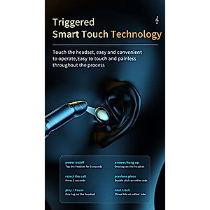 Bluetooth Headphones True Wireless Earbuds 48Hrs Playtime with Wireless Charging Case LED Power Display Wireless & Type-C Charging Waterproof in-Ear TWS Earphones for Phone Computer Laptop Sports m40