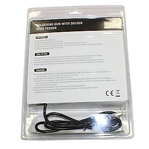 30W/60W Soldering Gun with Solder Wire Feeder - Electricians Essential - Soldering Iron Thermostat Tool Kit for DIY Kits & Electronics - Handheld Welder Temperature Gun for Home Improvement