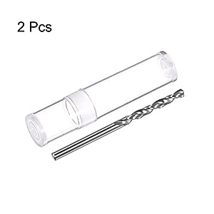 HARFINGTON 2pcs Solid Carbide Drill Bits 2.25mm C3/K10 Tungsten Carbide Precision Mini Micro Straight Shank Twist Drill Bit for Stainless Steel Metal Plastic Wood