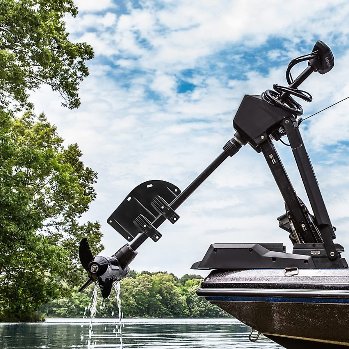 Boat Rudder Clamp Fits 24-55 Thrust Trolling Motors Accessories for Fishing Kayak, Canoe, Pontoon