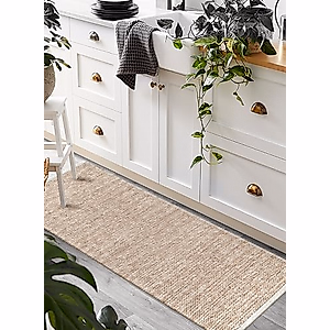 Hausattire Jute Woven Runner Rug 2'x6' - Natural, Long Boho Farmhouse Rugs for Hallway, Living Room, Bedroom, Kitchen | Beige Rustic Floor Mat for High Traffic Area - 24x72 Inch