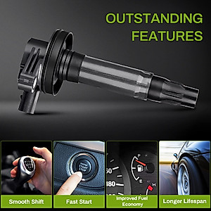 AUTOSAVER88 Ignition Coil Pack Set of 6 Compatible with Ford Edge Flex F150 Explorer Fusion Mustang Taurus - Lincoln MKS MKT MKK MKZ - Mazda 6 CX-9 Mercury Sable V6 3.7L 3.5L (Do not fit turbo)