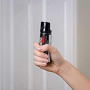 SABRE Pepper Gel Home Defense, 17 Bursts, 17-Foot (5-Meters) Range, Gel Is Safer, Includes a Wall Mount Clip, Glow-In-The-Dark Twist Lock Safety