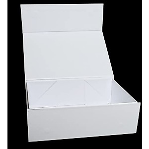 Goodwood Collapsible Gift Box with Magnetic Closure, Bridesmaid Proposal Box (1 Count, White)