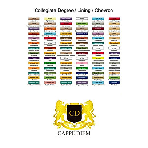 Cappe Diem Master Graduation Hood WHITE: Master of Arts (M.A.) in English, History, etc. (Various College Colors) (Green & White)